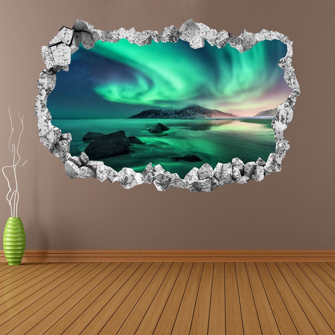 Northern Lights Wall Decal Sticker Mural Poster Print Art Home Bedroom ...