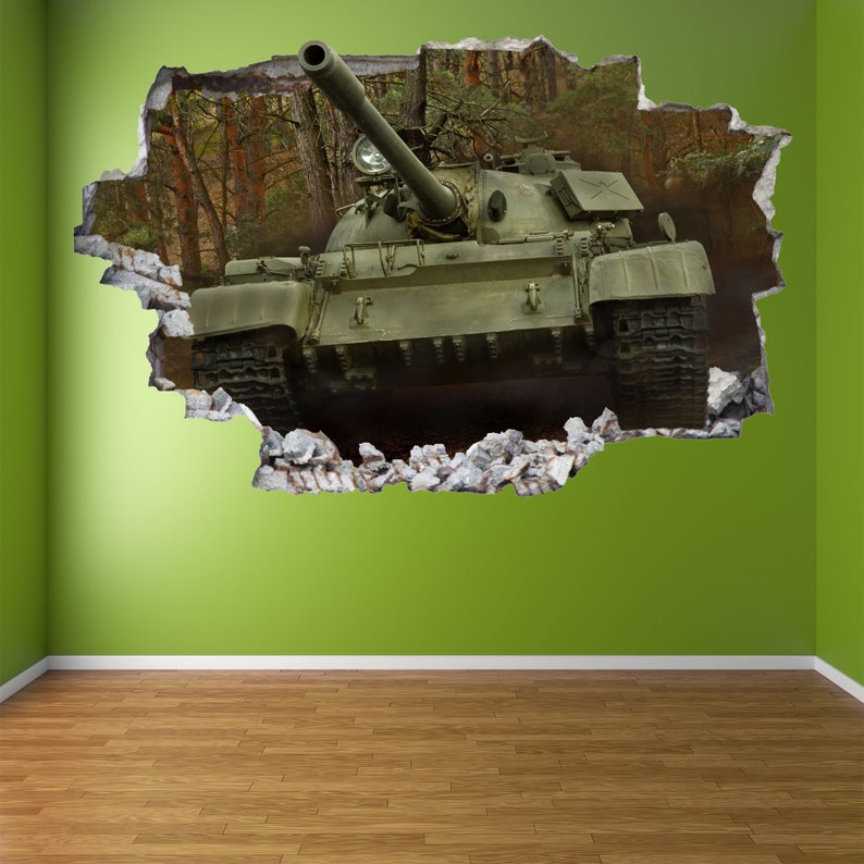 Army Battle War Tank Military Wall Sticker Mural Decal Print Art Kids ...