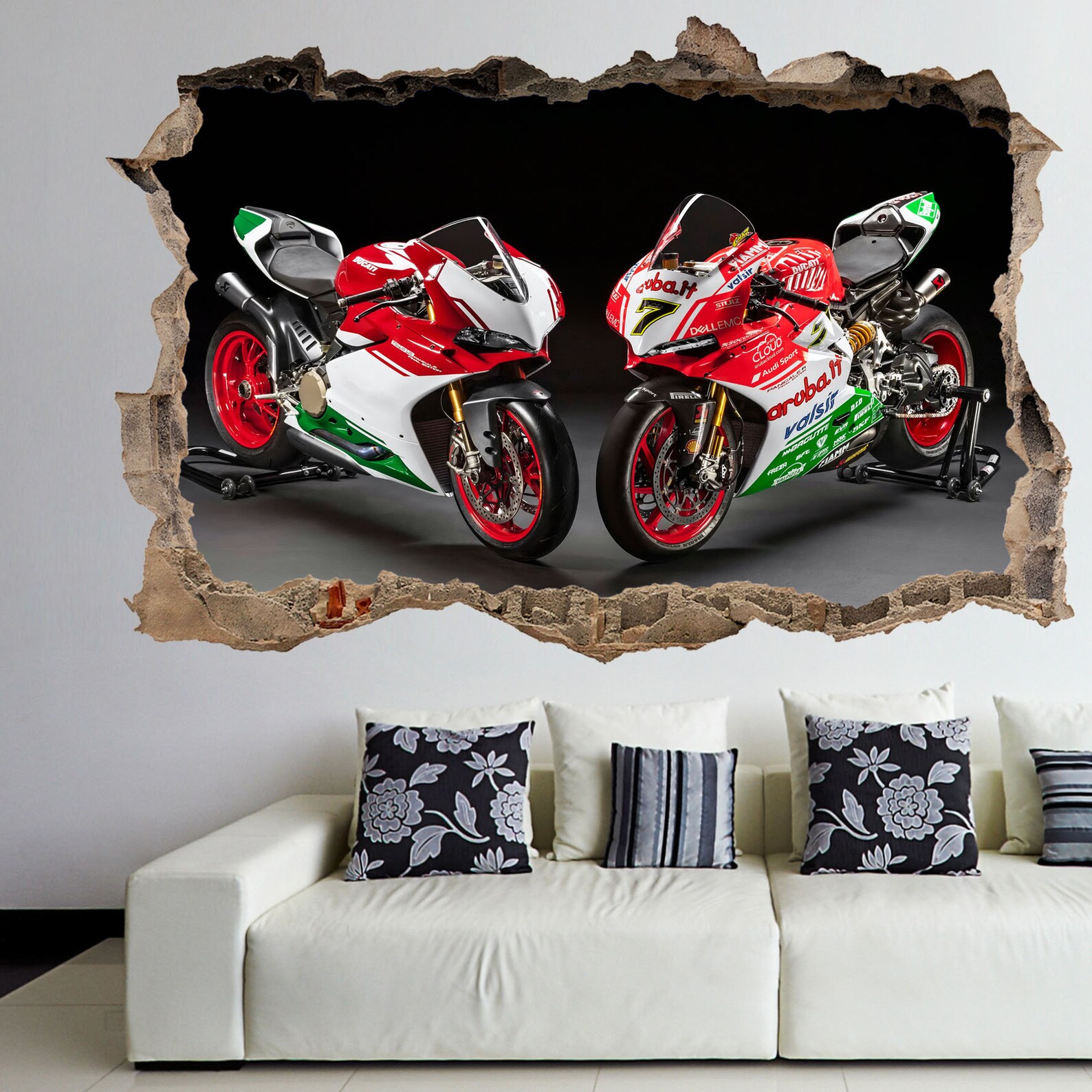 Motorbike Motorcycle Wall Decal Sticker Mural Poster Print Art - Etsy UK