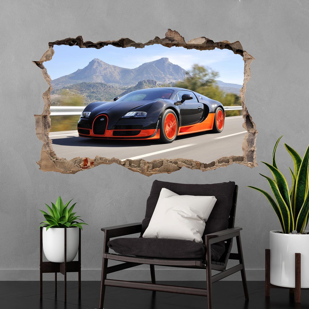 Supercar Wall Decal Sticker | Sports Car Wall Mural Poster Print Art ...