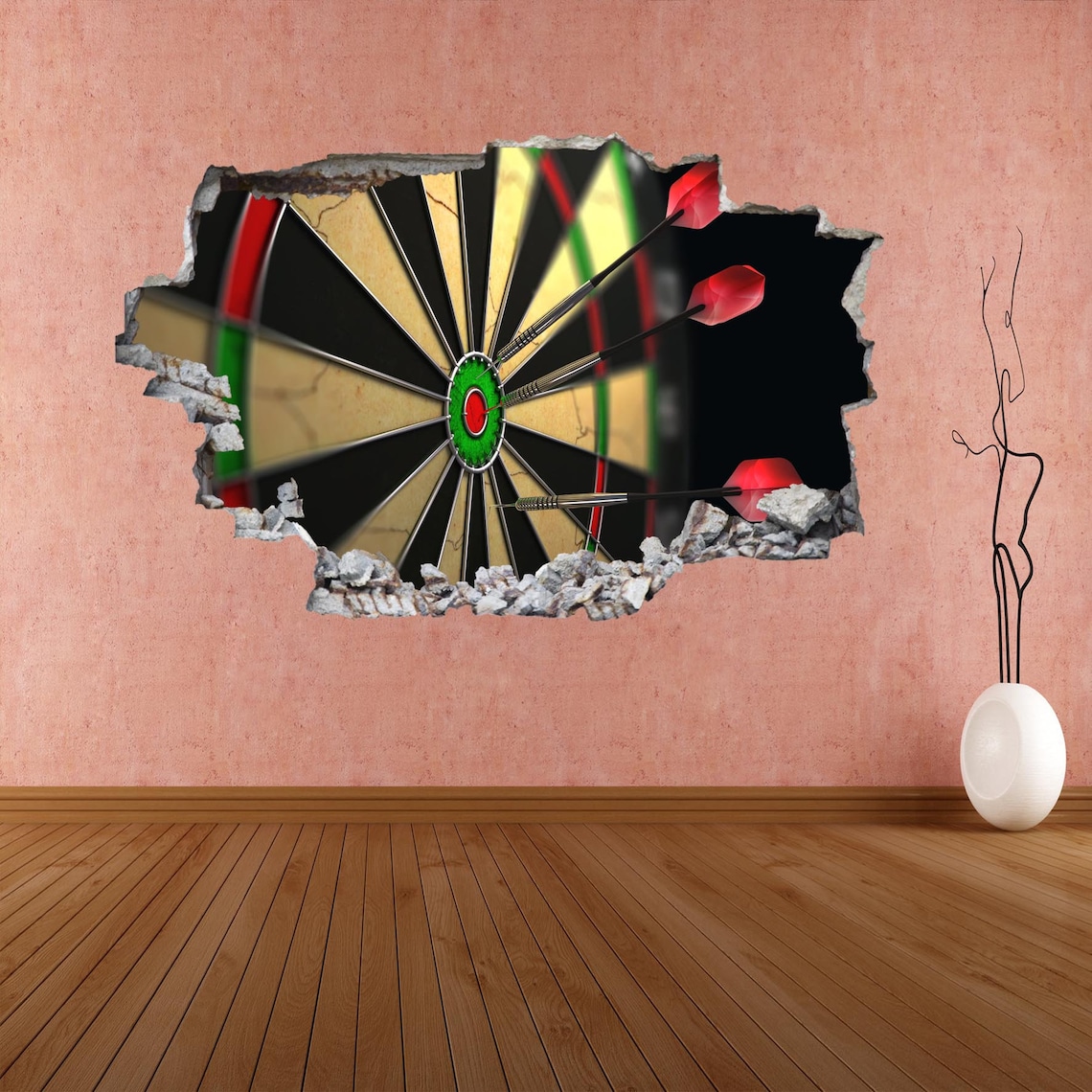 Darts Board Arrows Wall Decal Sticker Mural Poster Print Art Home ...
