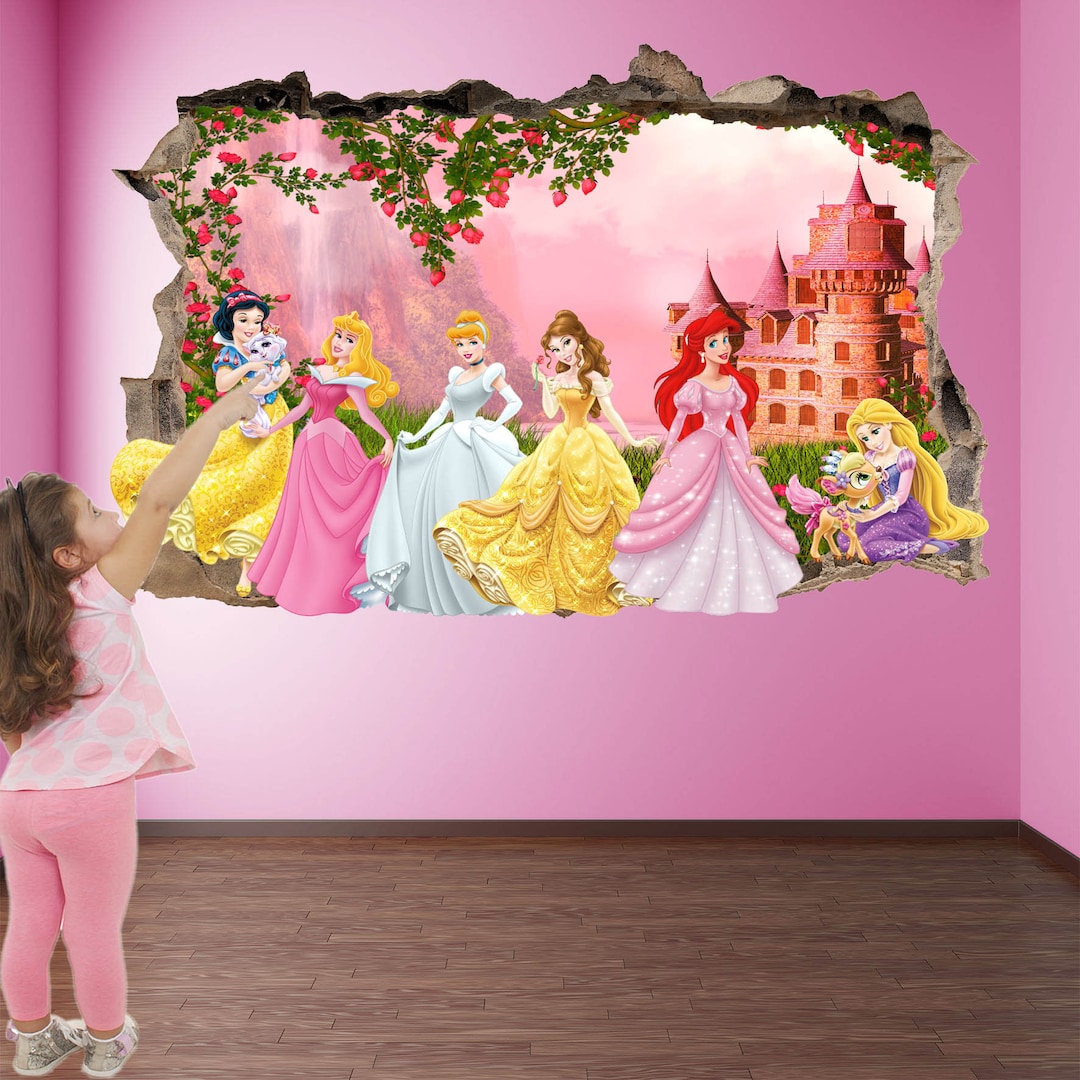Princess Castle Fantasy Wall Decal Sticker Mural Poster Print Art Kids ...