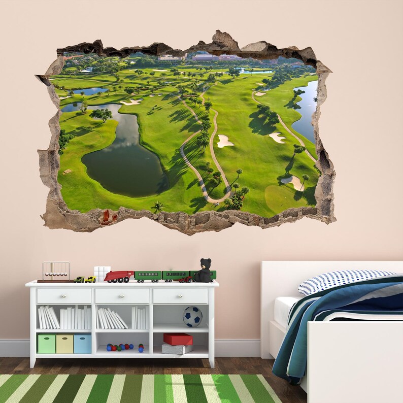 Golf Course Wall Decal Sticker Mural Print Art Home Office - Etsy