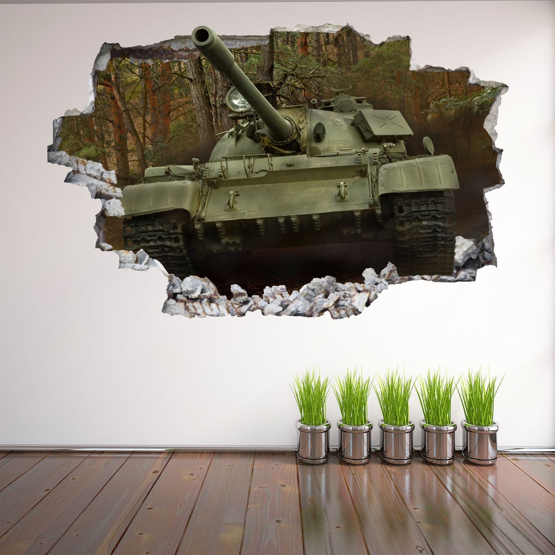 Army Battle War Tank Military Wall Sticker Mural Decal Print | Etsy