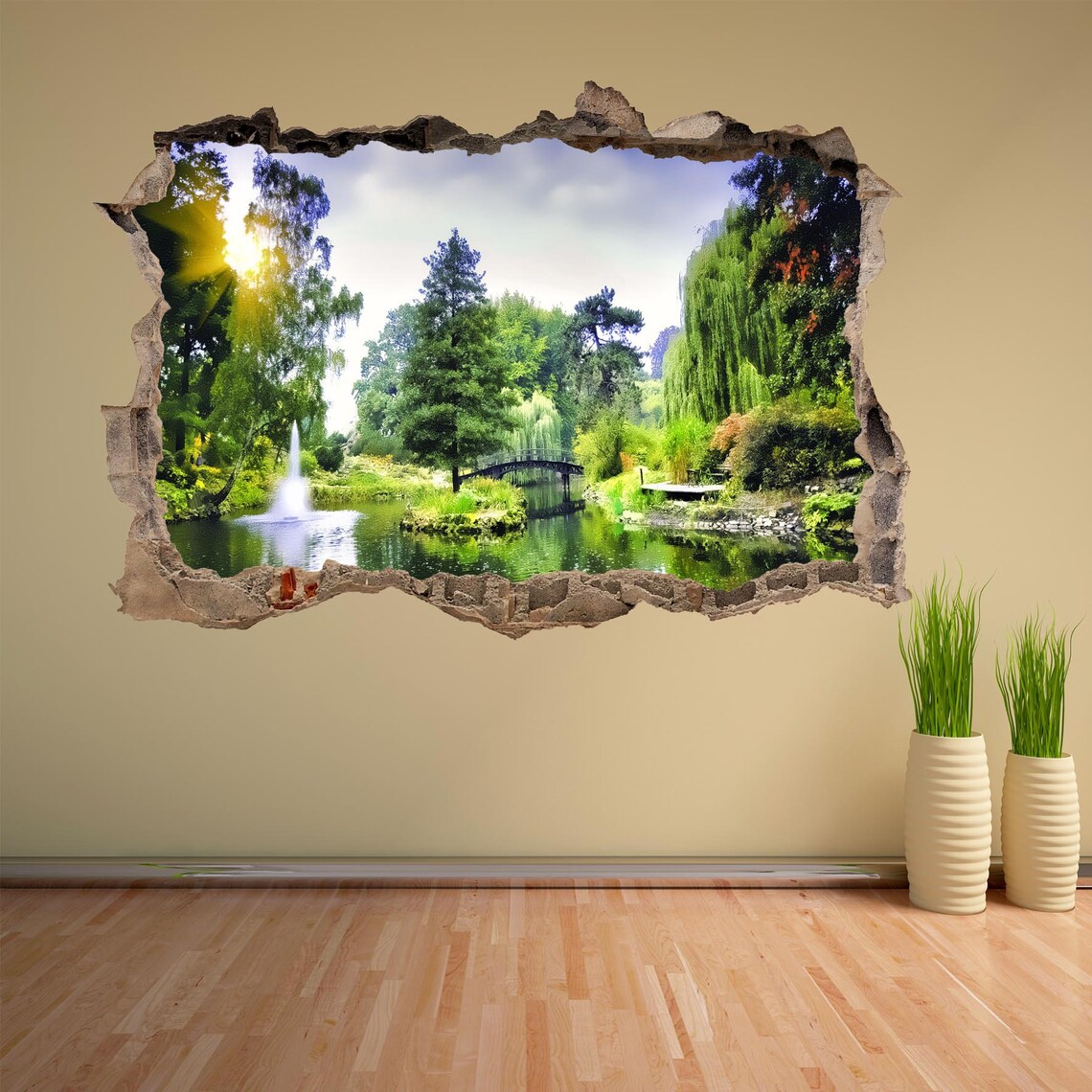 Botanic Garden Trees Wall Decal Sticker Mural Poster Print Art | Etsy