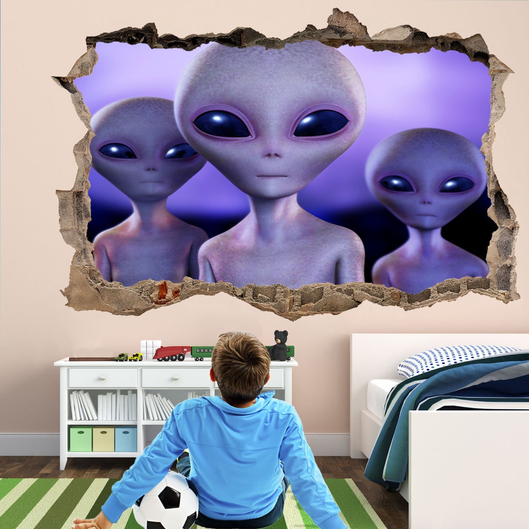 Alien Wall Decal Sticker Mural Poster Print Art Kids Bedroom Home ...