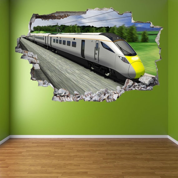 High Speed Train Wall Decal Sticker Mural Print Art Kids | Etsy