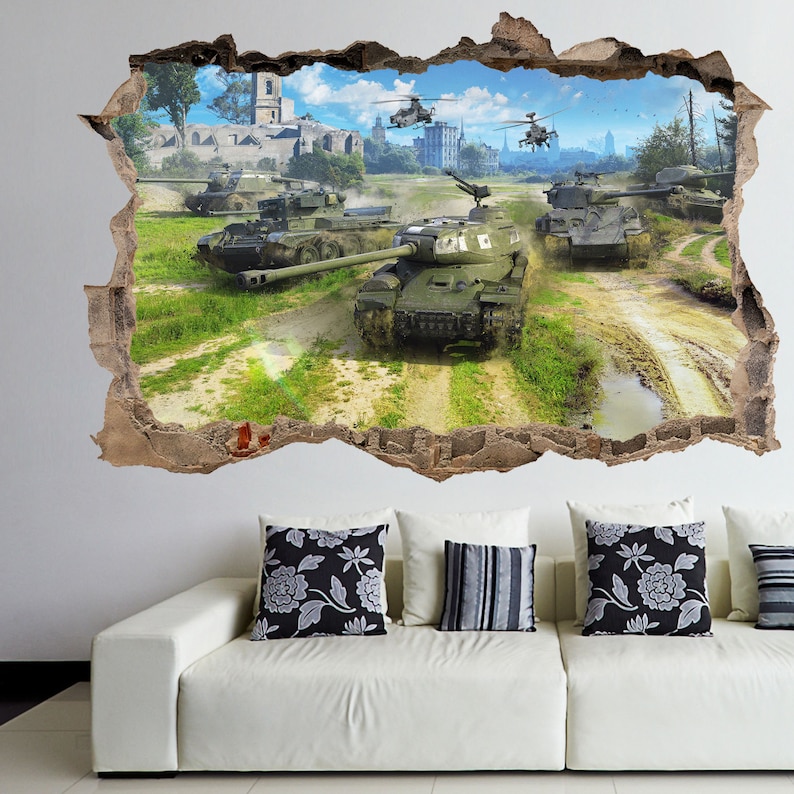 Tank Wall Decal Sticker Mural Poster Print Art Home Decor DL33 - Etsy