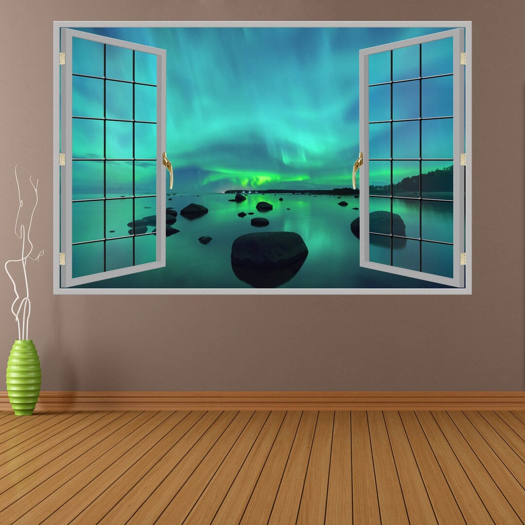 Northern Lights Wall Decal Sticker Mural Poster Print Art Home Office ...