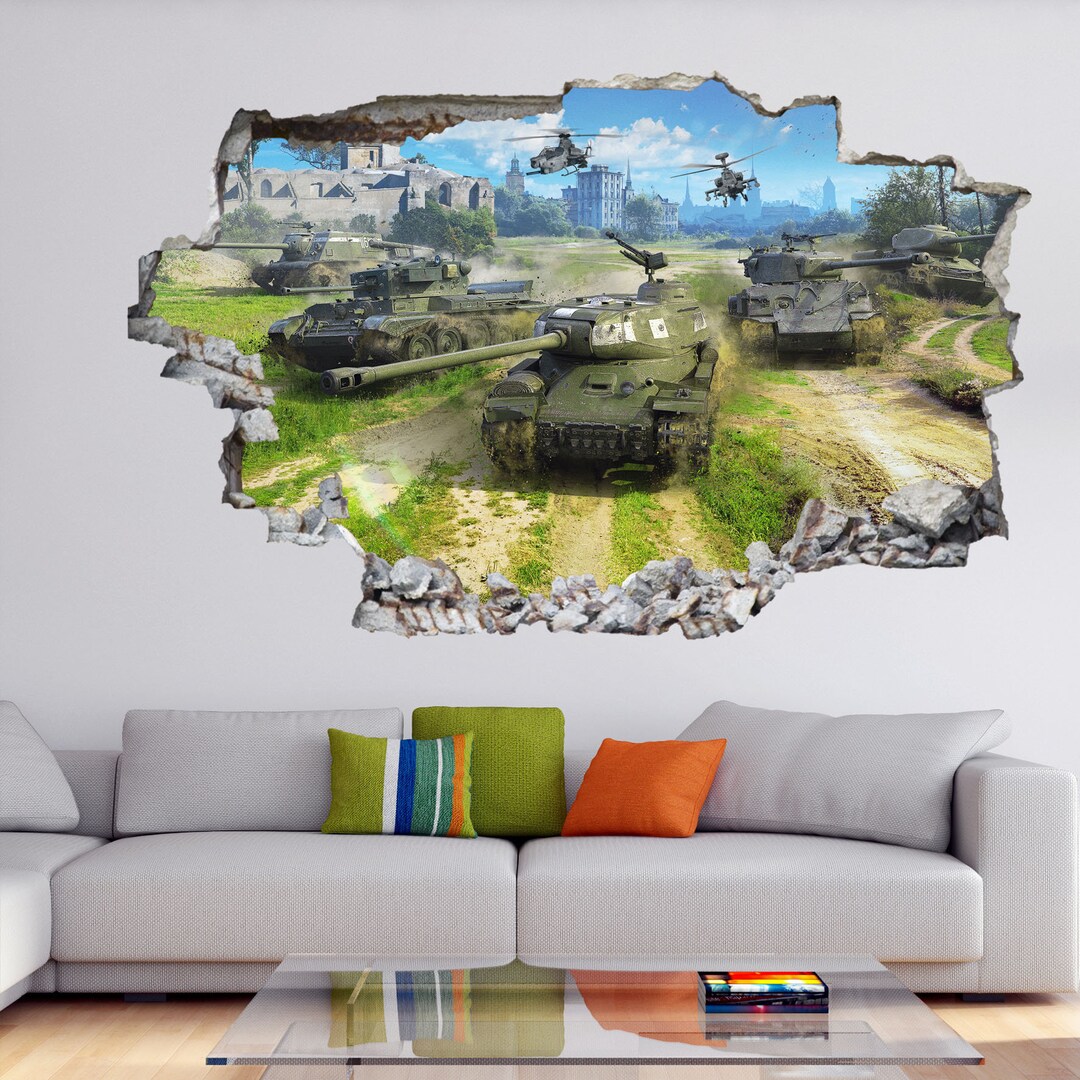 Tank Wall Decal Sticker Mural Poster Print Art Home Decor DL34 - Etsy
