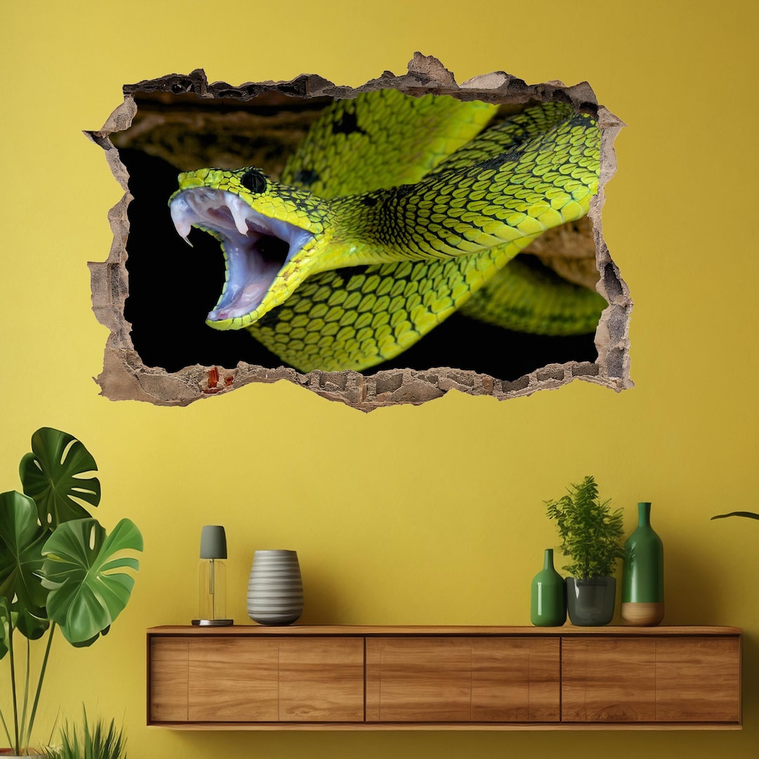 Viper Snake Wall Decal Sticker | Snake Wall Mural Print Art for Home ...