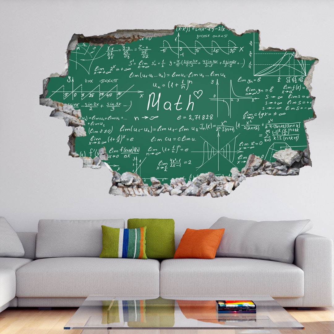 Math Formulas Wall Decal Sticker Mural Poster Print Art Mathematics ...