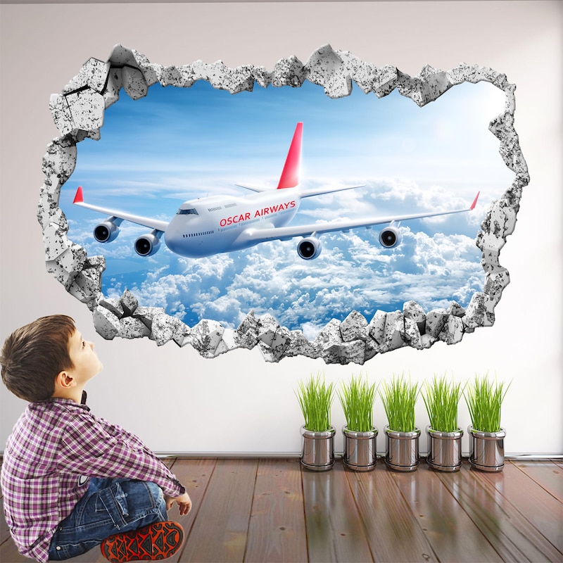 Airplane Wall Decals - Etsy