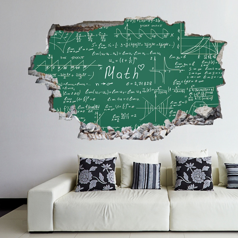 Math Formulas Wall Decal Sticker Mural Poster Print Art | Etsy