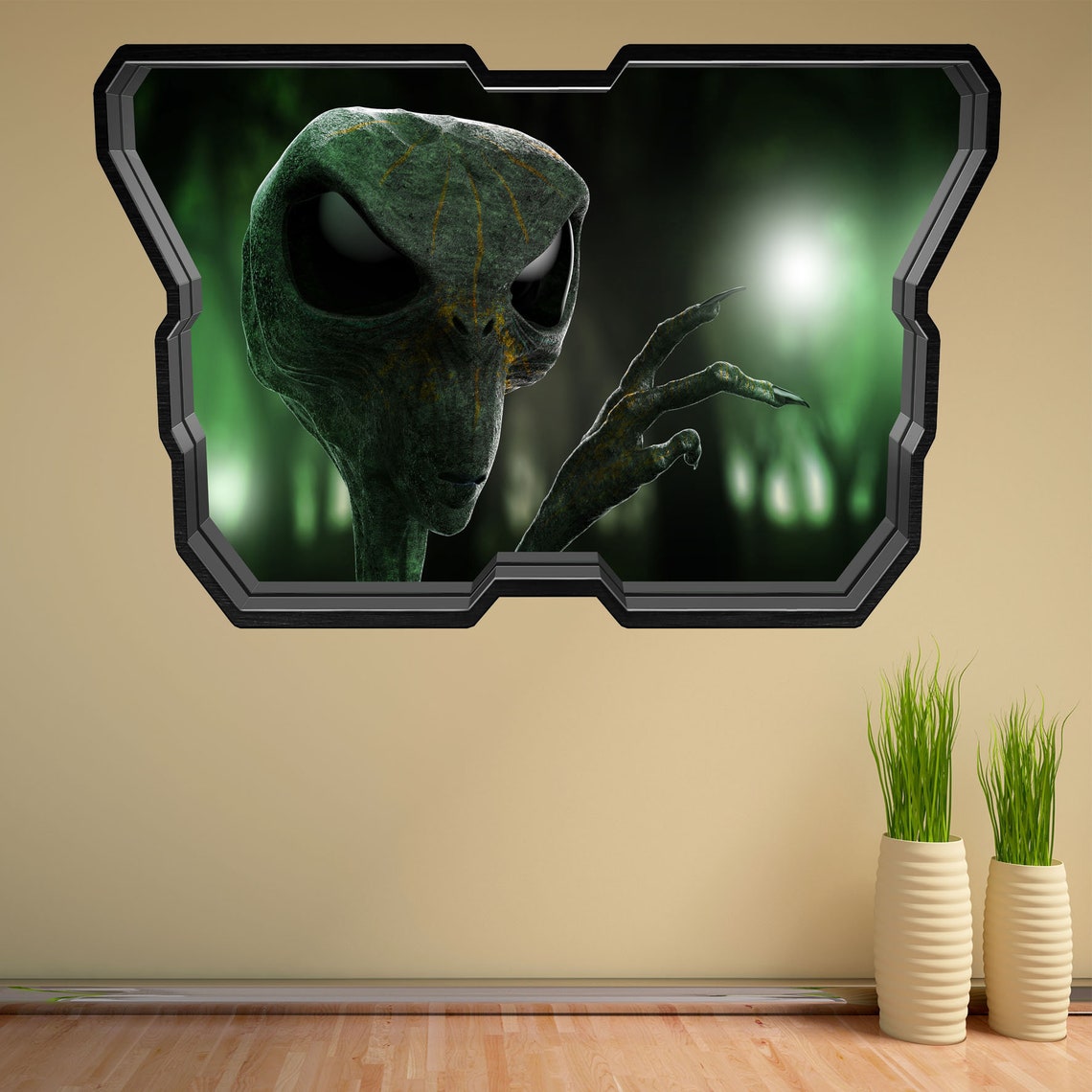 Alien Wall Decal Sticker Mural Print Art Kids Bedroom Home | Etsy