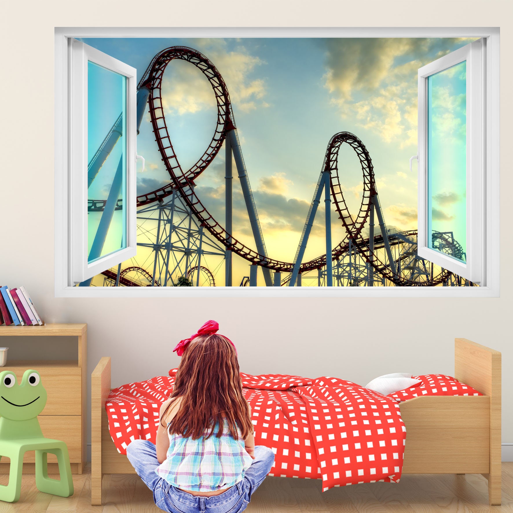 Roller Coaster Ride Wall Decal Sticker Mural Poster Print Art | Etsy