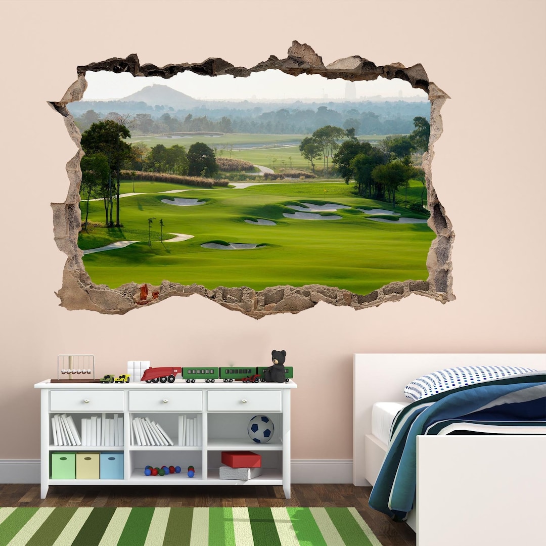 Golf Course Wall Decal Sticker Mural Print Art Home Office Bedroom ...