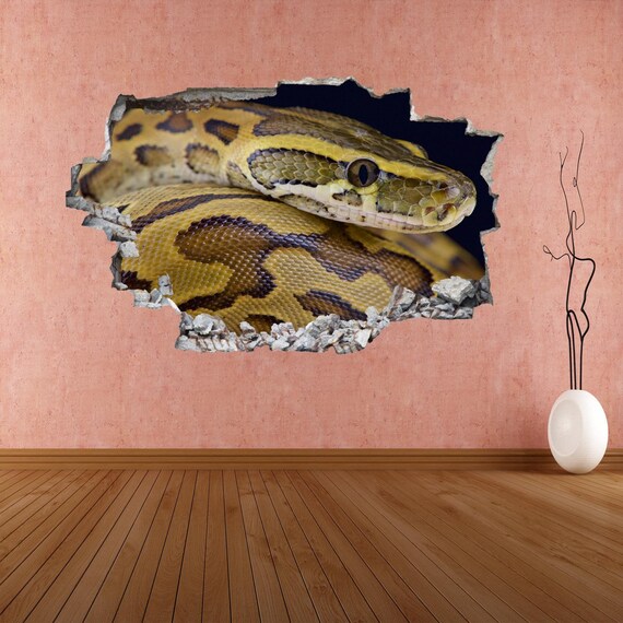 Python Snake Wild Tropical Animal Wall Decal Sticker Mural | Etsy