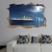 Titanic Wall Sticker Mural Decal Print Art Moon Ocean Passenger Liner ...