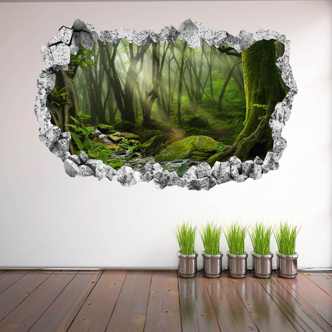 Rainforest Trees Wall Decal Sticker Mural Poster Print Art Home Office ...