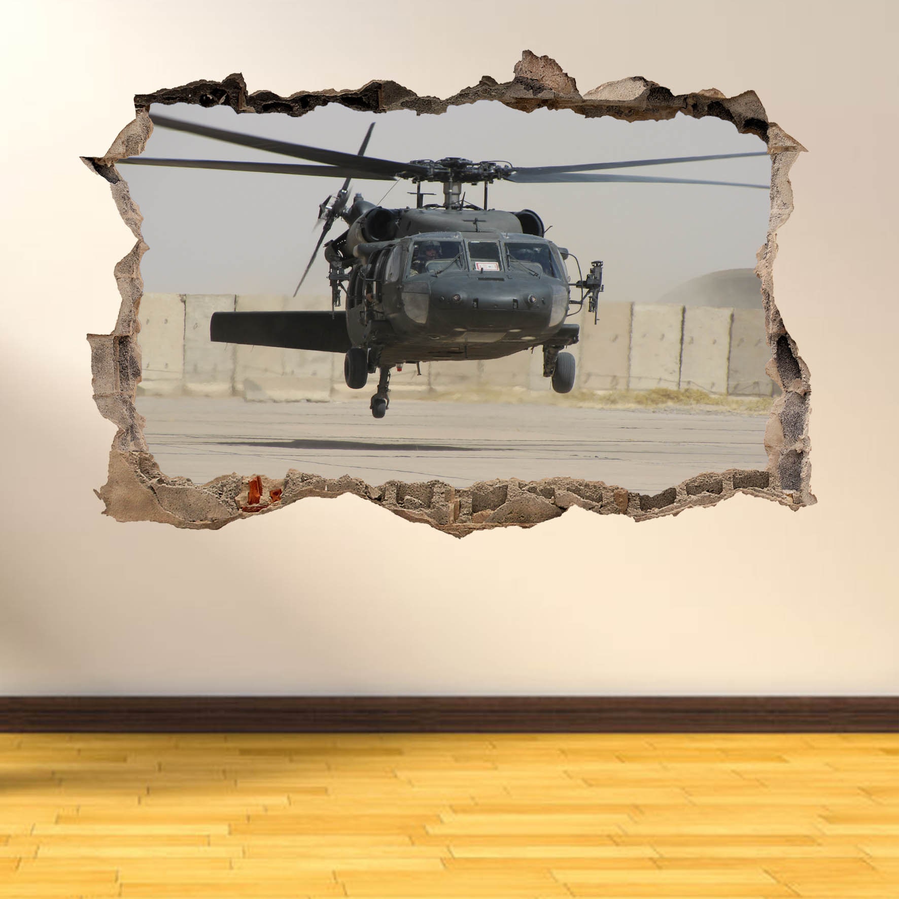 Blackhawk Helicopter Aircraft Military Wall Sticker Mural Decal Poster ...