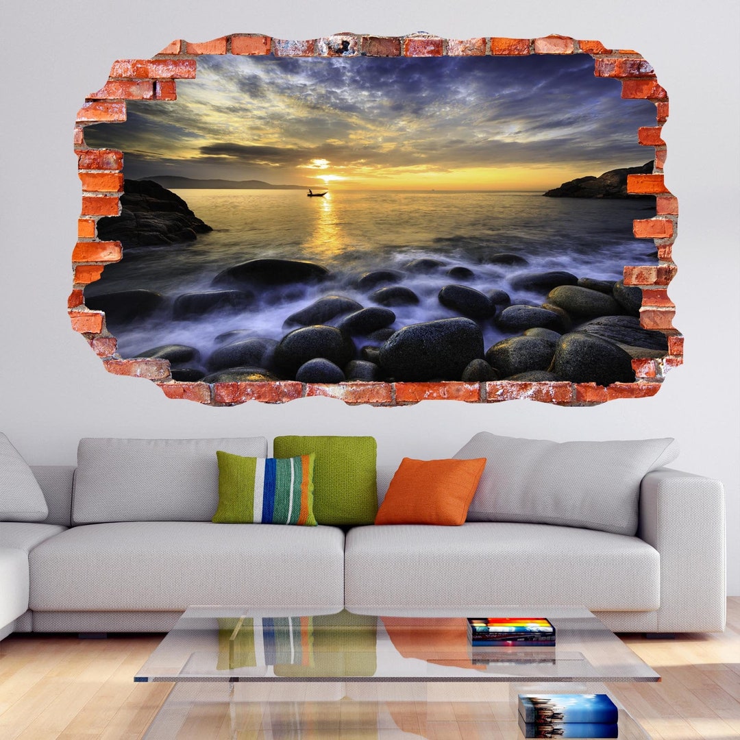 Sea Sunset Wall Decal Sticker Mural Poster Print Art Home Office Decor ...
