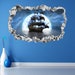 Pirate Sailing Ship Moon Wall Decal Sticker Mural Poster Print Art Home ...