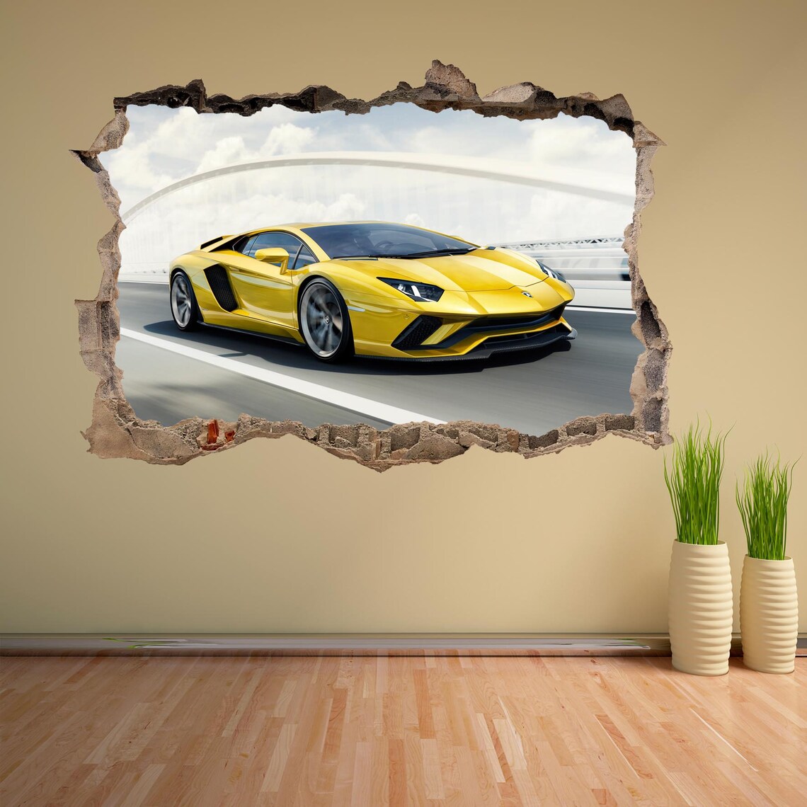Supercar Sports Car Wall Sticker Mural Decal Poster Print Art - Etsy España