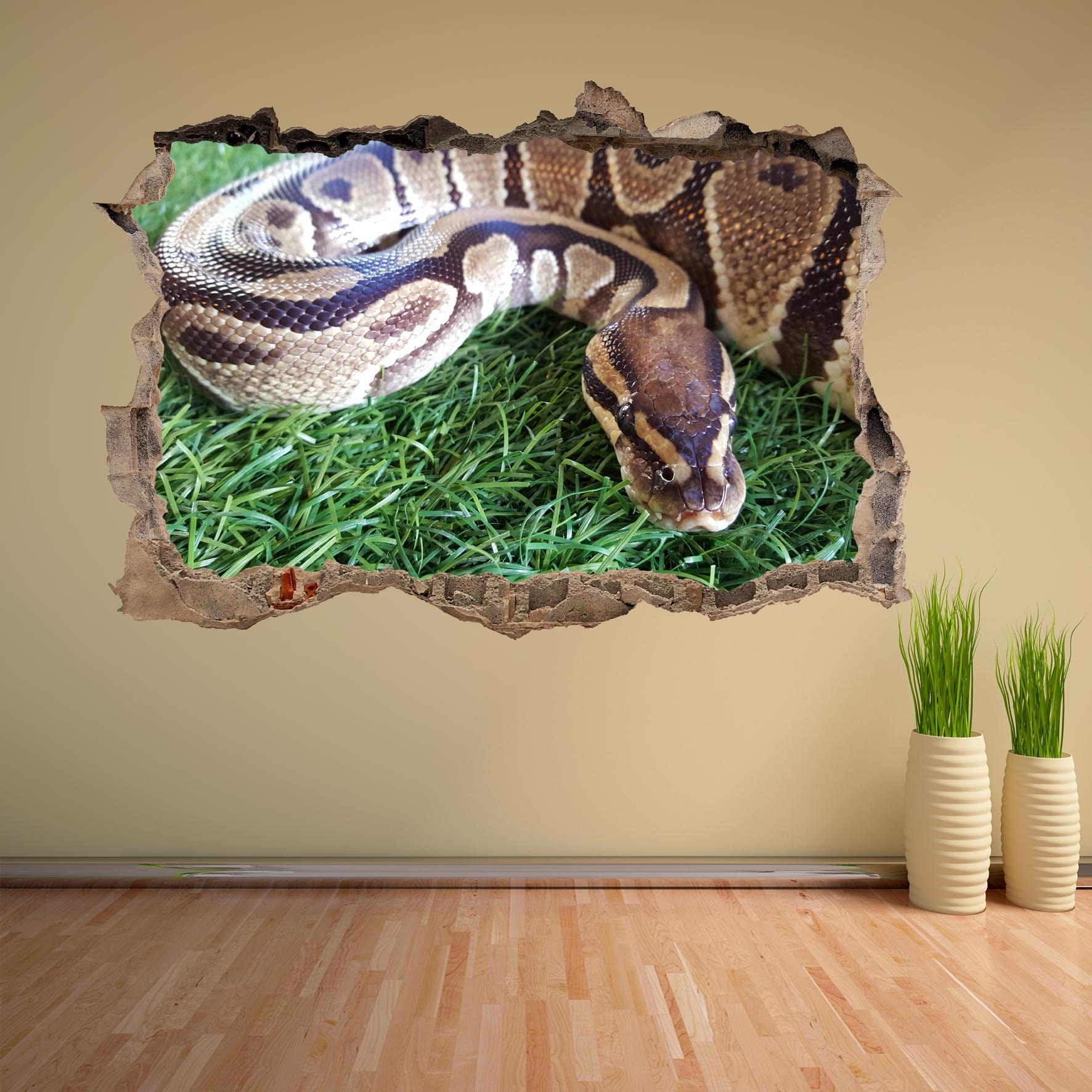 Python Snake Wild Tropical Animal Wall Decal Sticker Mural - Etsy UK