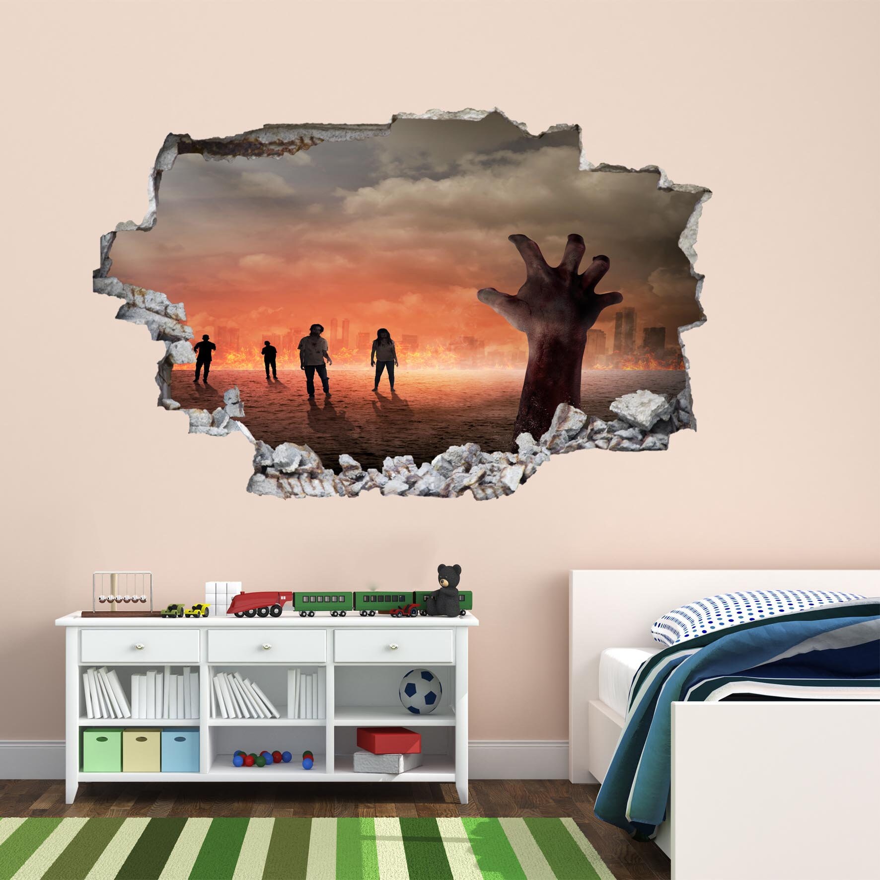 Walking Zombies Dead Hand Wall Sticker Mural Decal Print Art | Etsy
