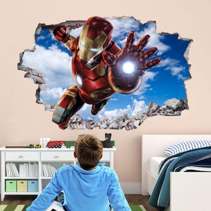 Iron Man Superhero Wall Decal Sticker Mural Poster Print Art Home ...