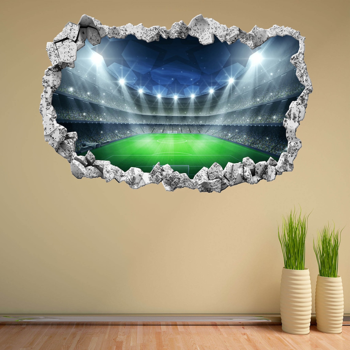Football Stadium Lights Arena Wall Decal Sticker Mural Print | Etsy