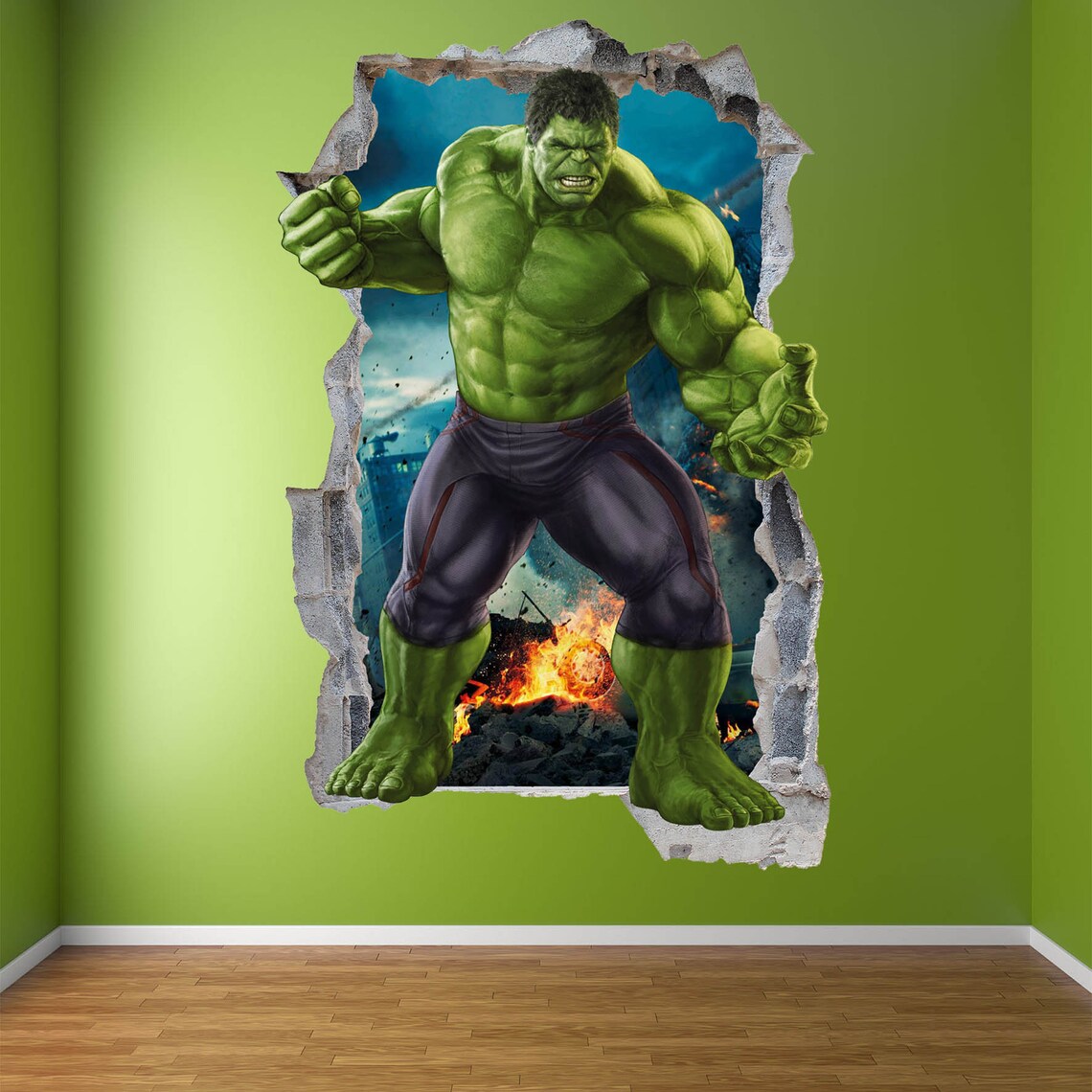 Hulk Superhero Wall Decal Sticker Mural Poster Print Art Kids Bedroom ...