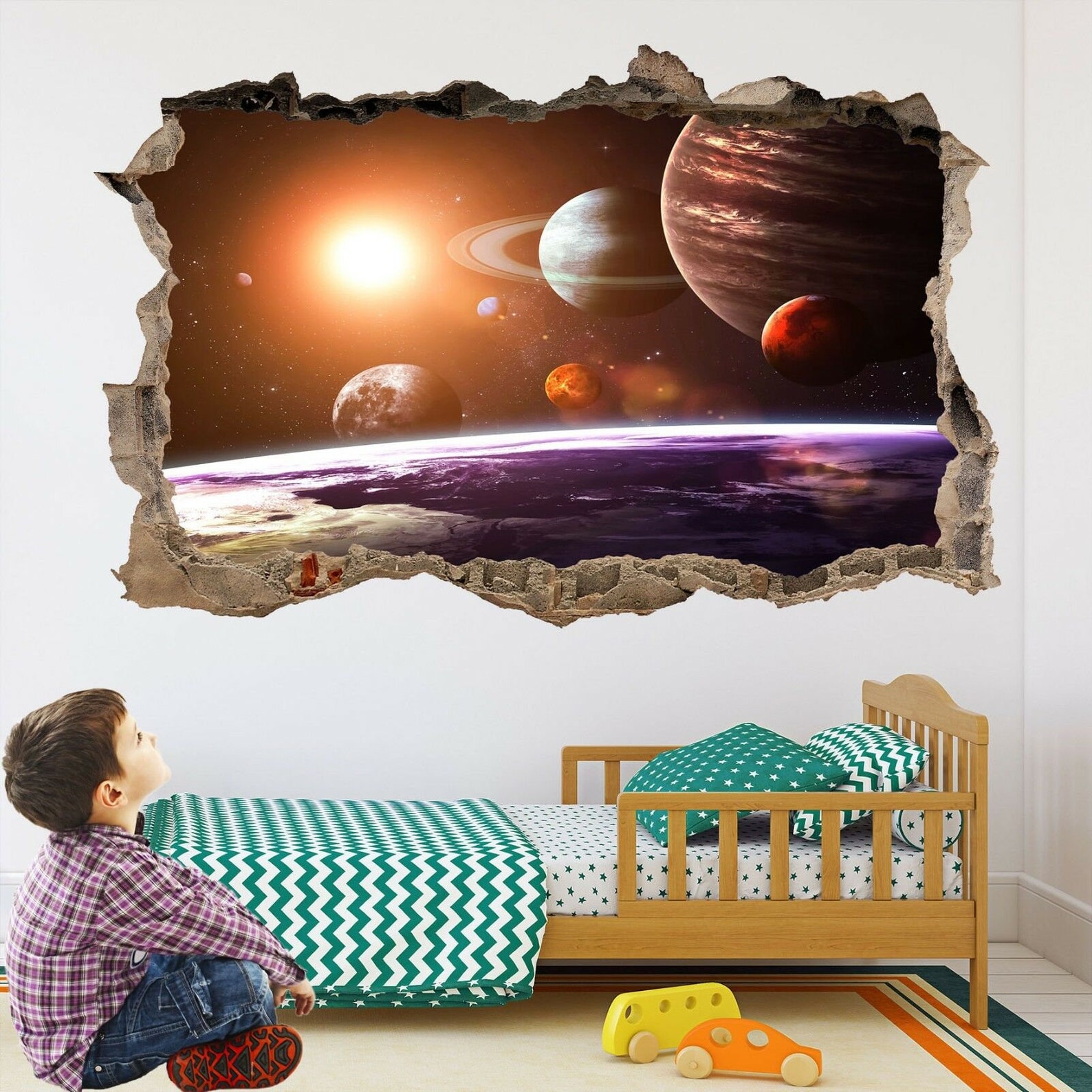 Planets Space Wall Sticker Mural Decal Print Art Astronomy - Etsy