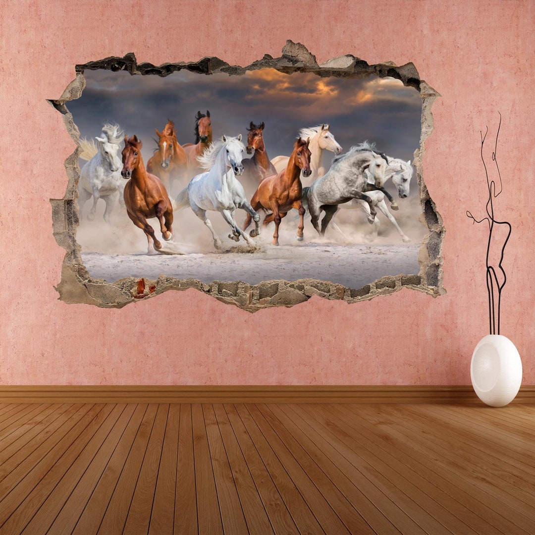 Horses Wall Decal Sticker Mural Poster Print Art Farm Home - Etsy