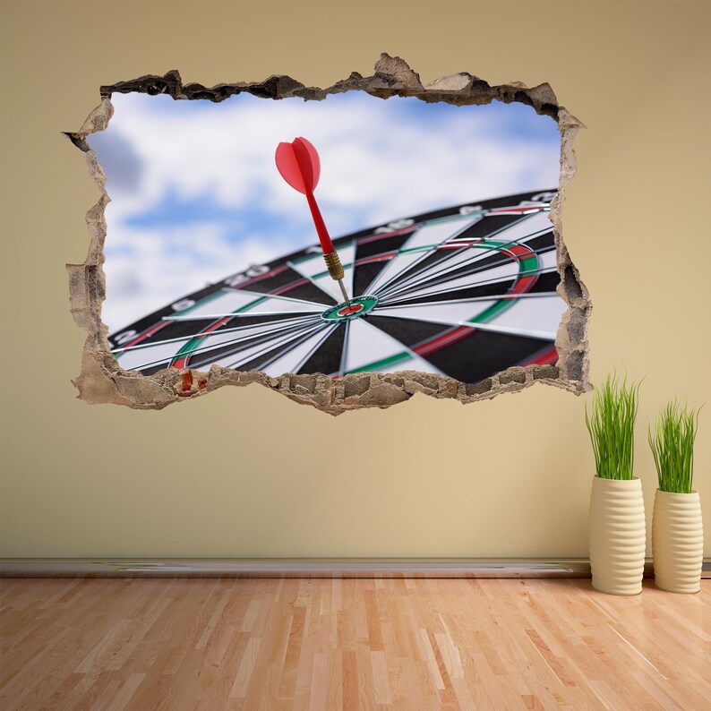Darts Board Arrows Wall Decal Sticker Mural Poster Print Art | Etsy