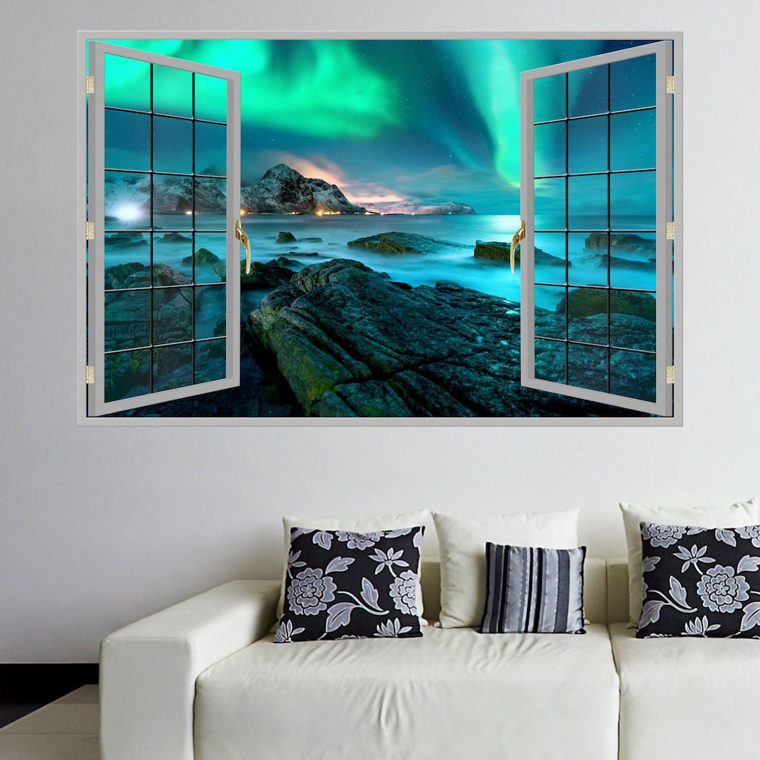Northern Lights Nature Wall Decal Sticker Mural Poster Print Art Home ...