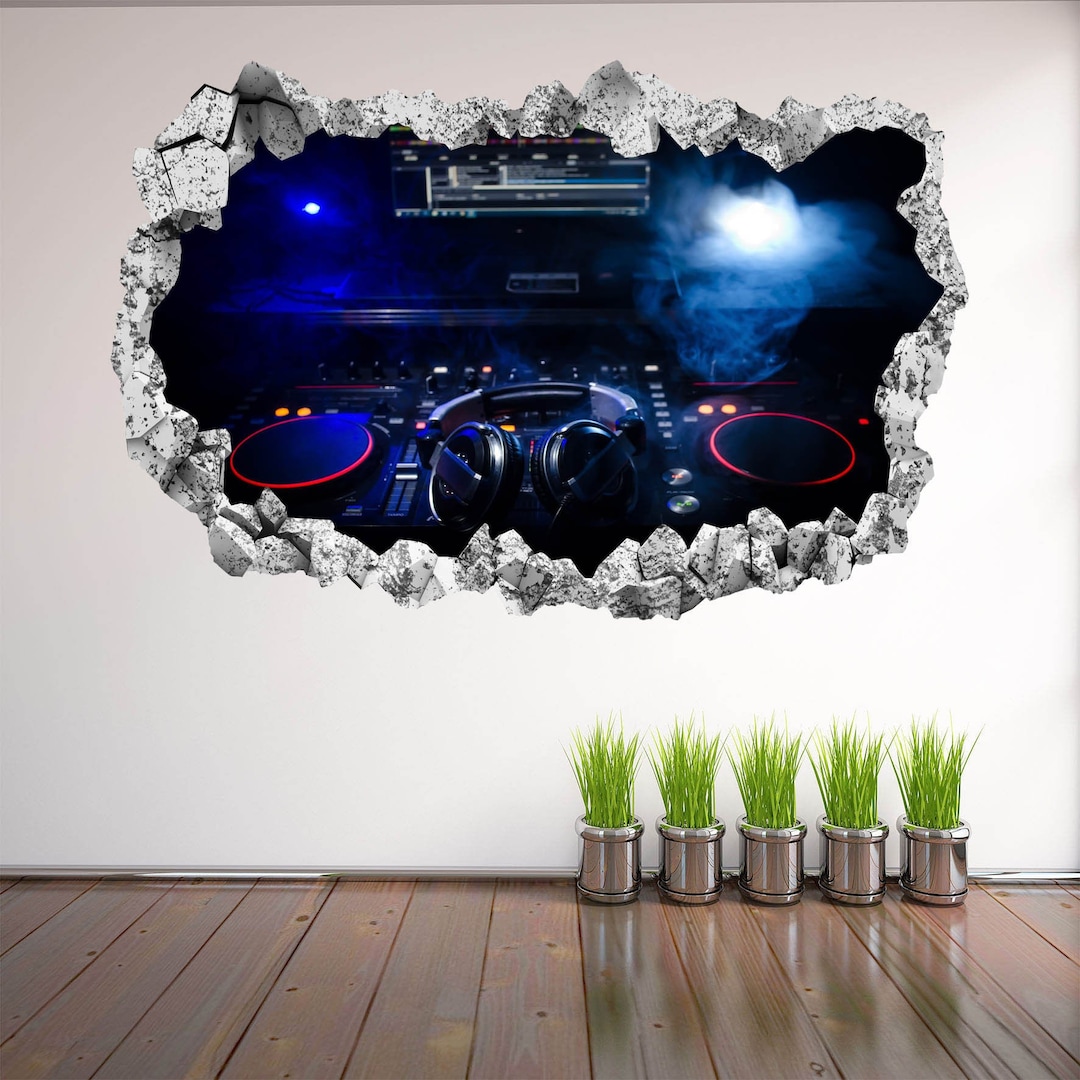 DJ Deck Controller Wall Decal Sticker Mural Print Art Home Office Club ...