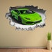 Supercar Green Sports Car Wall Sticker Mural Decal Poster - Etsy