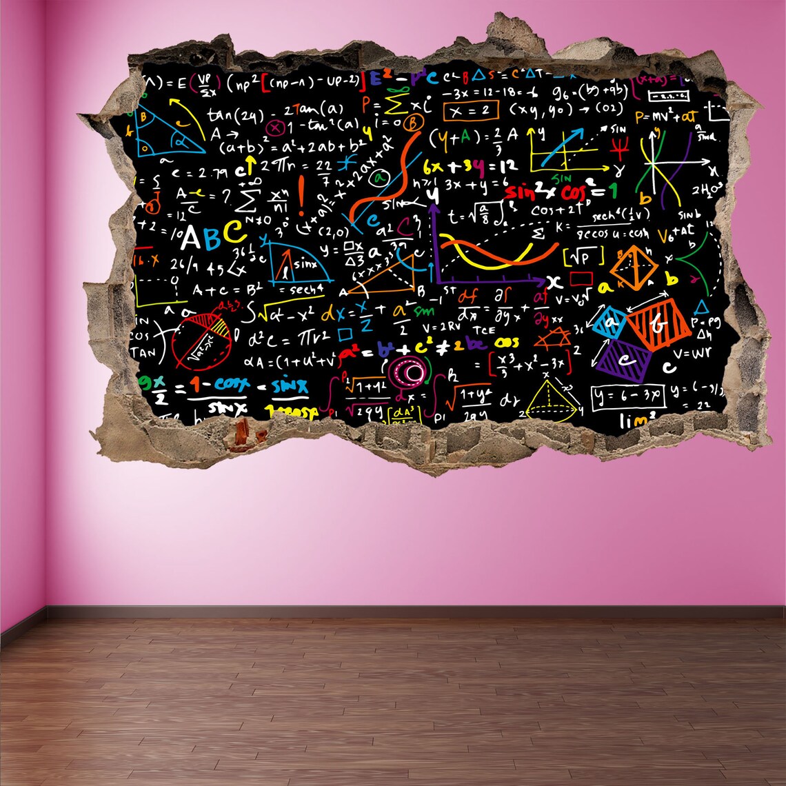 Mathematics Maths Formulas Wall Decal Sticker Mural Poster Print Art ...