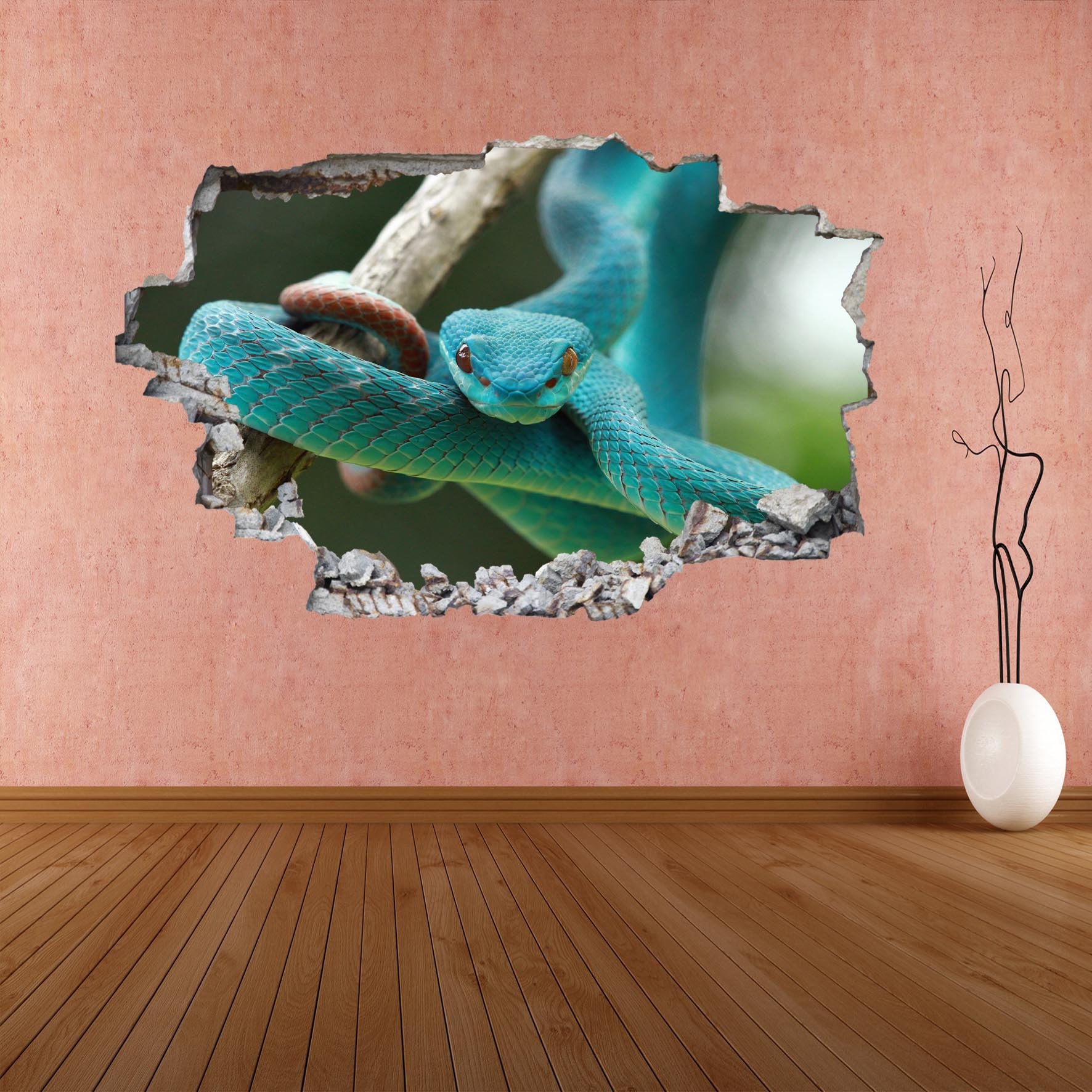 Pit Viper Snake Wild Animal Wall Decal Sticker Mural Poster - Etsy UK