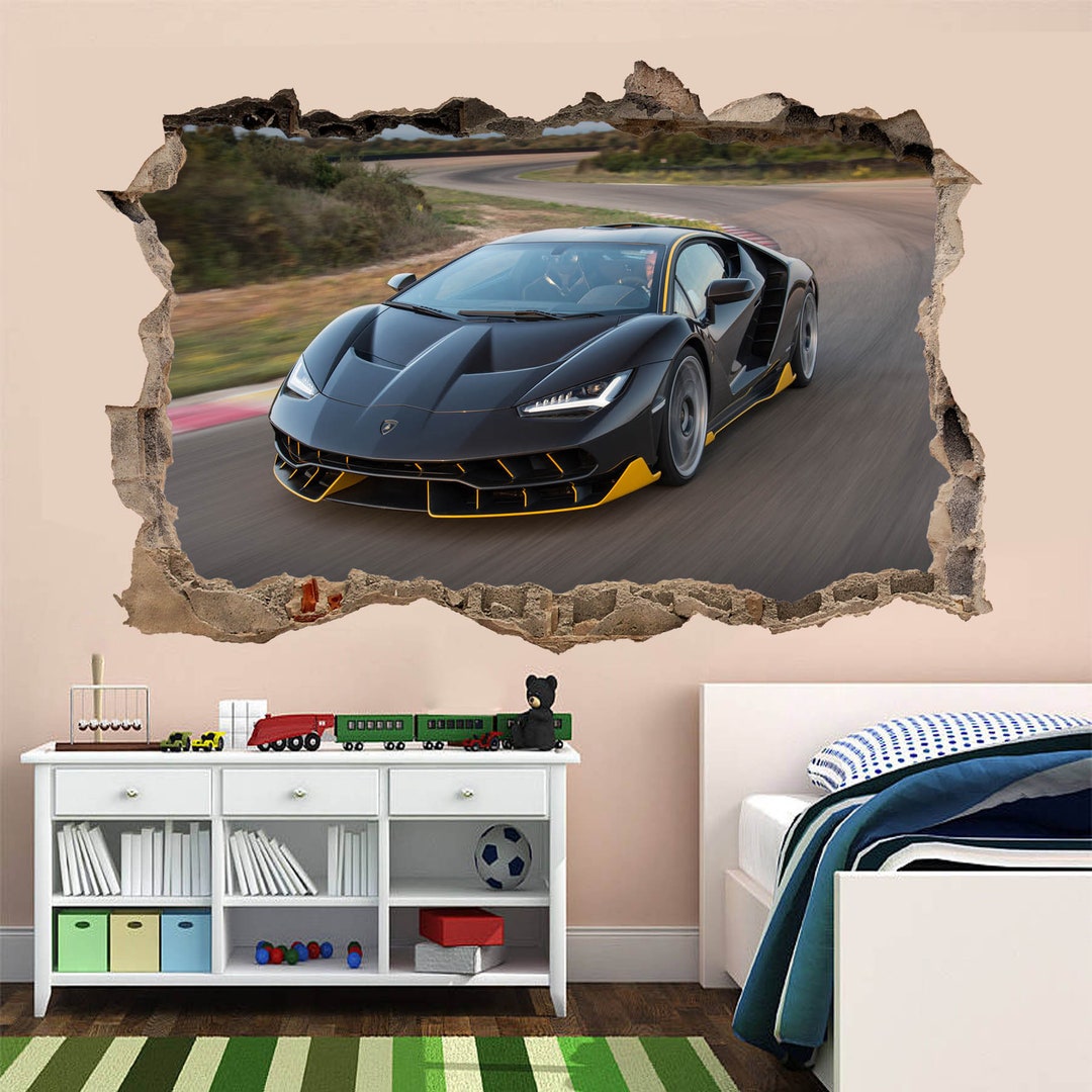 Supercar Sports Car Wall Sticker Mural Decal Poster Print Art Kids ...