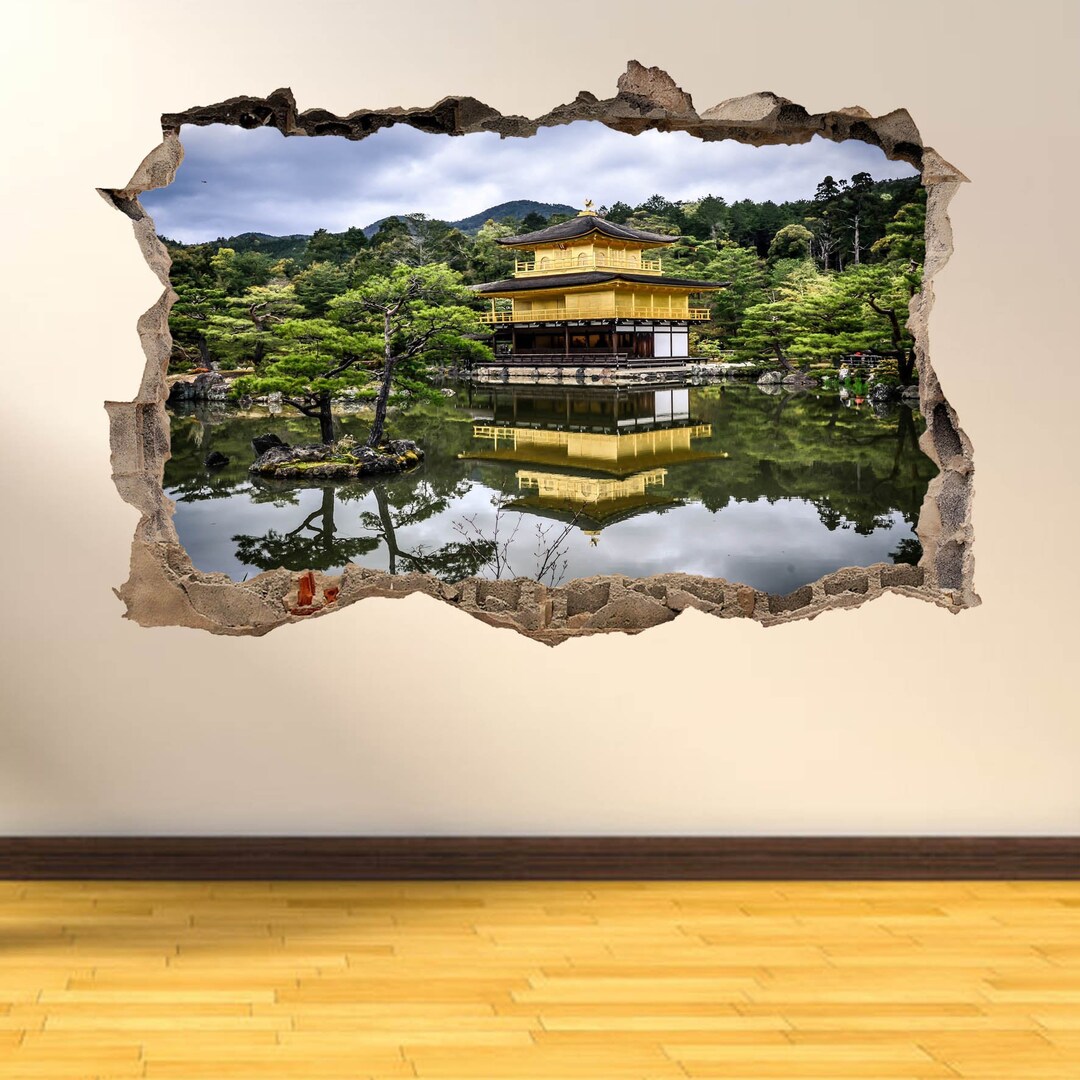 Japanese House Forest Lake Wall Decal Sticker Mural Poster Print Art ...