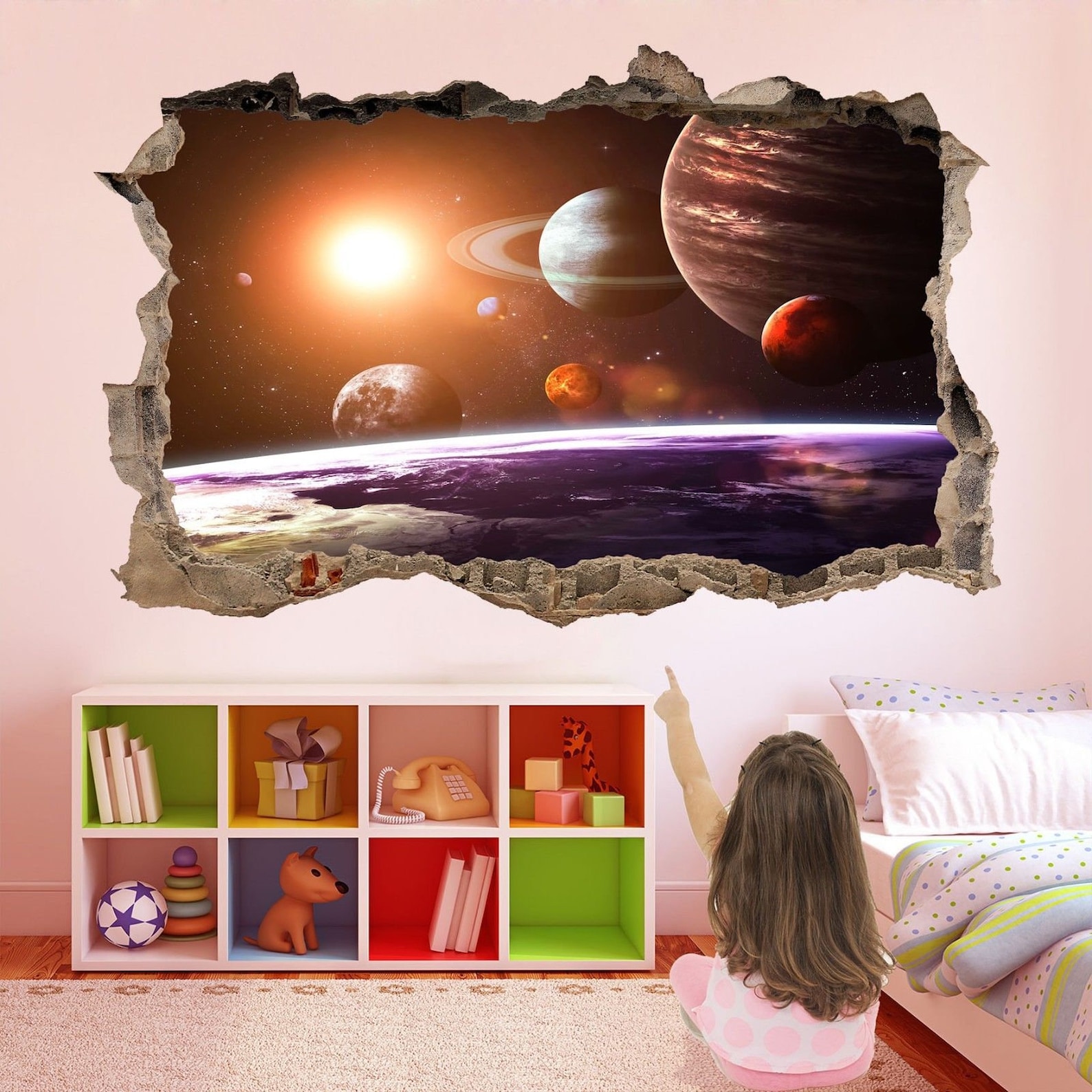Planets Space Wall Sticker Mural Decal Print Art Astronomy - Etsy