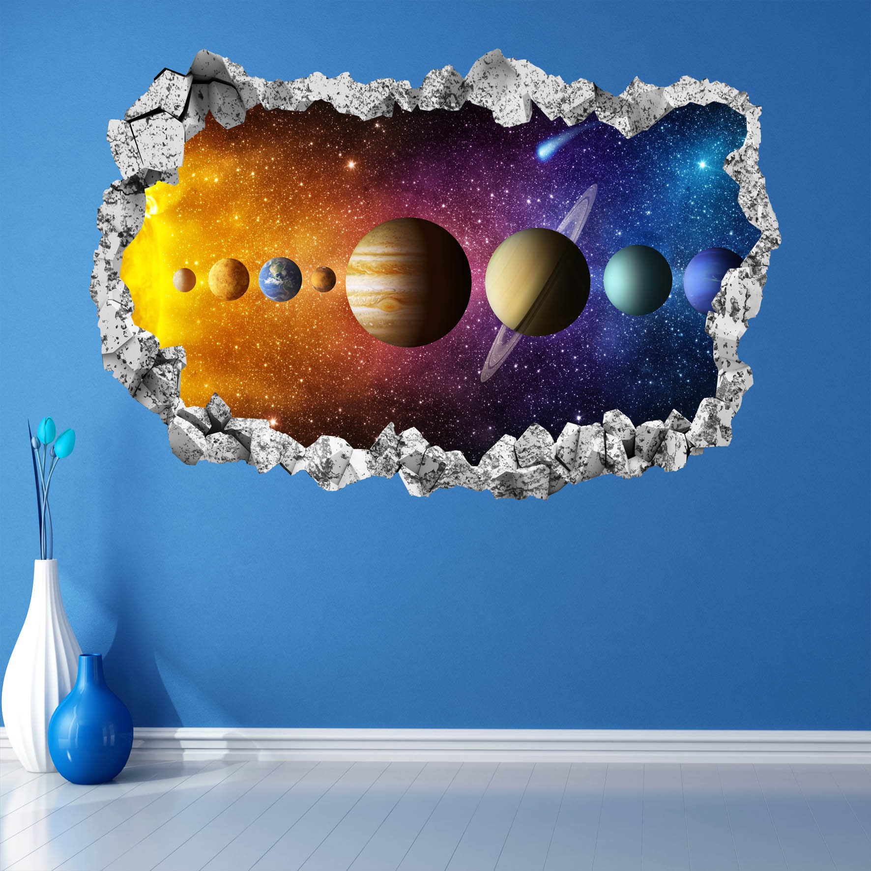 Planets Space Solar System Wall Sticker Mural Decal Print Art - Etsy UK