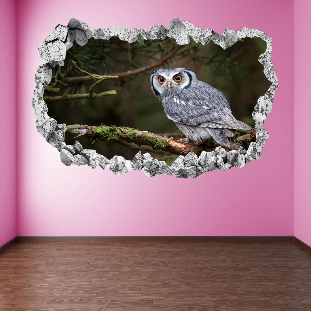 Owl Bird Wall Decal Sticker Mural Poster Print Art Home Office Decor ...