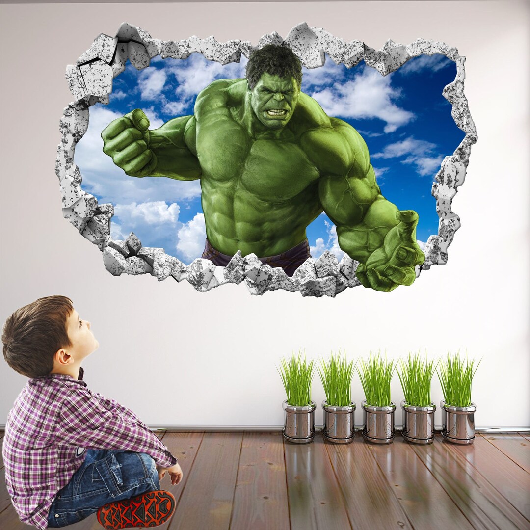 Hulk Superhero Wall Decal Sticker Mural Poster Print Art Home Office ...