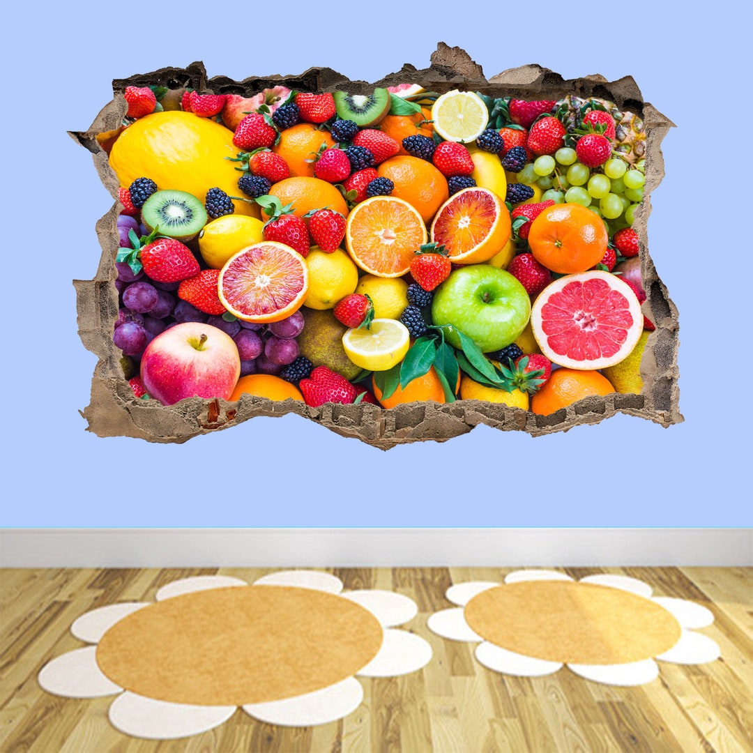 Fruits Wall Decal Sticker Mural Poster Print Art Kitchen Shop Office ...