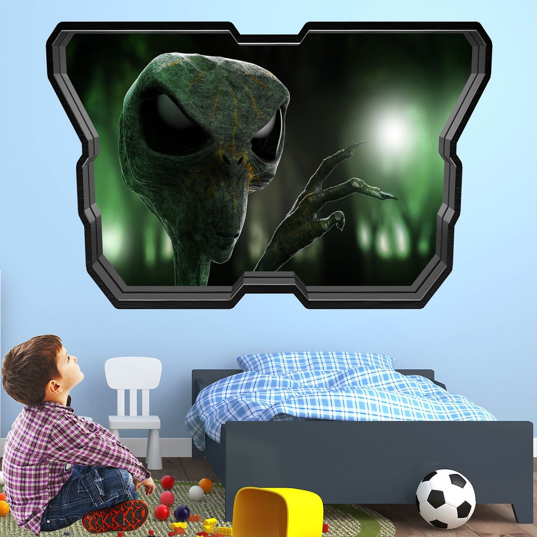 Alien Wall Decal Sticker Mural Print Art Kids Bedroom Home Decor avec ...