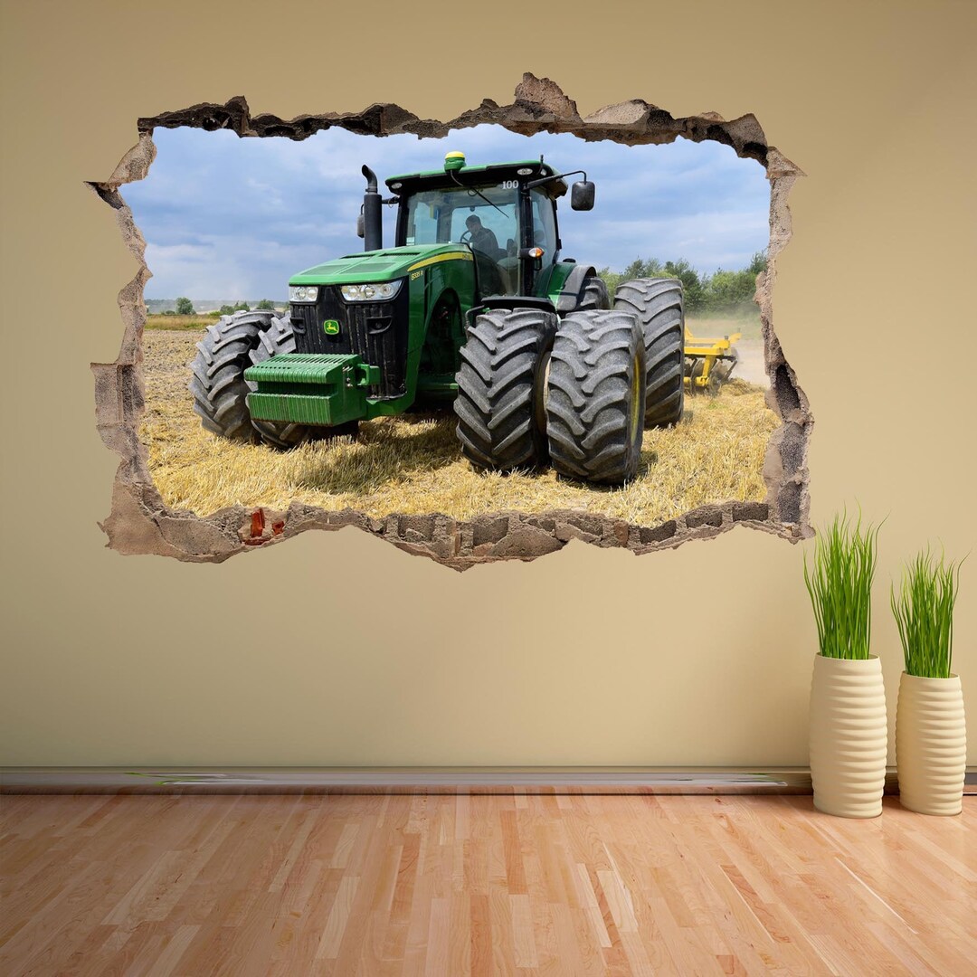 Tractor Wall Decal Sticker Mural Poster Print Art Kids Bedroom Home ...